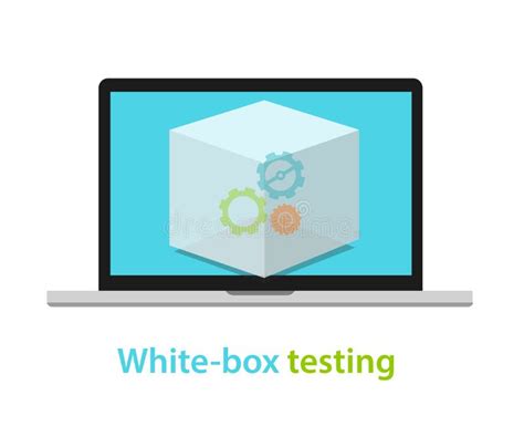 White Box Testing Software Application Development Process Methodology Stock Vector