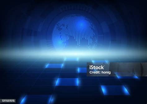 벡터 디자인 일러스트레이션 추상적 배경 미래 기술 개념 관점 디지털 그리드 라인 스트레이트 에 세계지도 홀로그램 0명에 대한 스톡 벡터 아트 및 기타 이미지 Istock