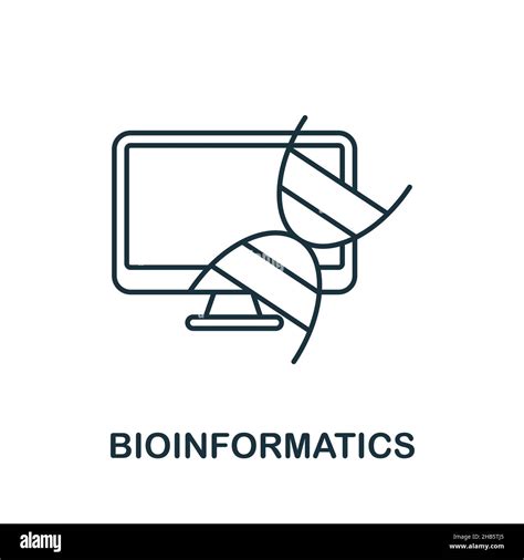 Bioinformatics Icon Line Element From Bioengineering Collection