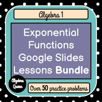 BUNDLE Exponential Functions Google Slides Lessons and End of Unit Project