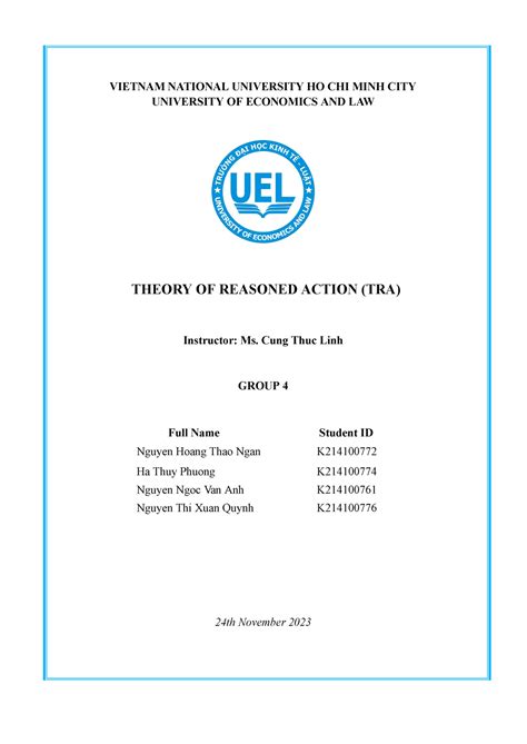 Group Report VIETNAM NATIONAL UNIVERSITY HO CHI MINH CITY UNIVERSITY OF