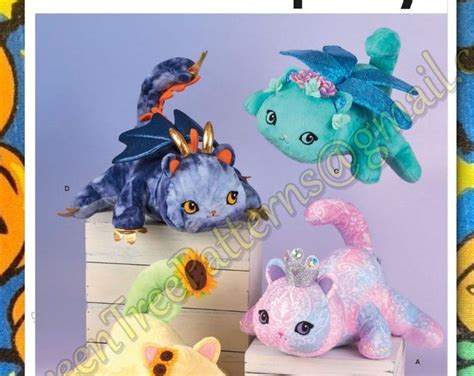 Simplicity 9971 Plushies Stuffed Animal Simple Sewing Patterns Kitten Kitties S9971 Etsy