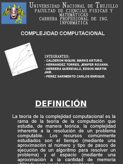Complejidad Computacional Pdf Teoría De La Complejidad Computacional Algoritmos