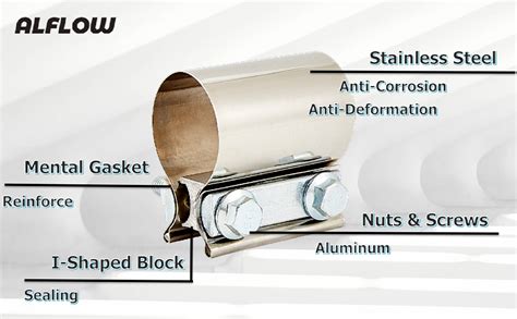 15 Stainless Steel Exhaust Clampuniversal Muffler Clamp
