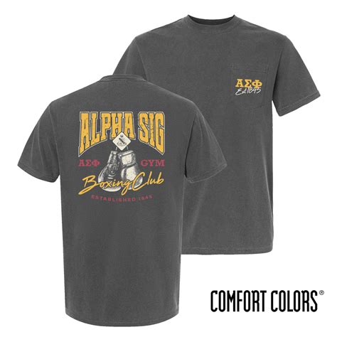 Alpha Sig Boxing Club Short Sleeve Tee Alpha Sig Store