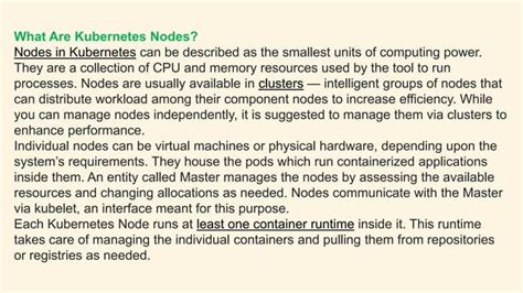 Kubernetes Cluster Vs Nodes Vs Pods Vs Containers Comparison PPT