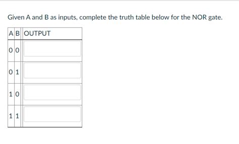 Solved Given A And B As Inputs Complete The Truth Table Chegg