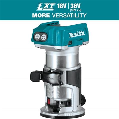 Makita 18v Lxt Lithium Ion Brushless Cordless Variable Speed Compact Router With Built In Led