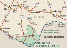Directions And Transportation Big Bend National Park Us National