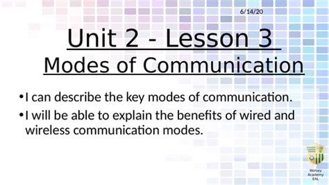 3 Ict Igcse Edexcel Unit 2 Connectivity Modes Of Communication Teaching Resources