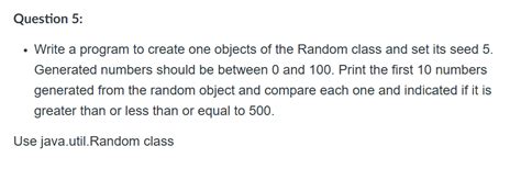 IN JAVA Chegg