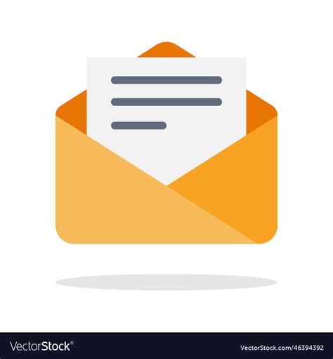 Envelope Mail Flat Icon Email Sign Royalty Free Vector Image
