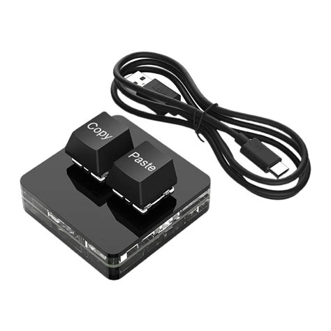 Colcolo Copy And Paste 2 Key Keyboard 2 Key Gaming Keyboard Hot Swap 2 Key Mini Keypad 2 Black