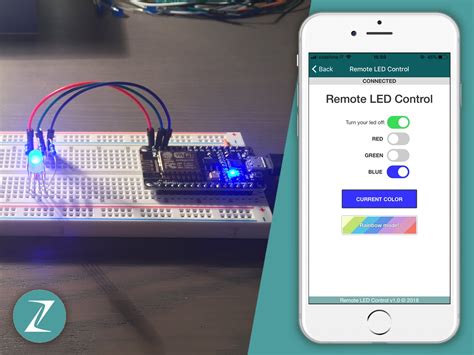 Remote Led Control Via Wi Fi Using Zerynth App