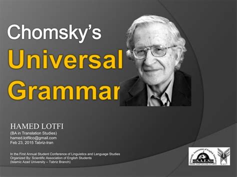 Chomskys Universal Grammar Pptx