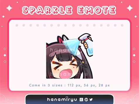 Sparkle Emotes Set Cute Chibi Honkai Star Rail Hanabi Wave Spray Sus Emoji Kawaii