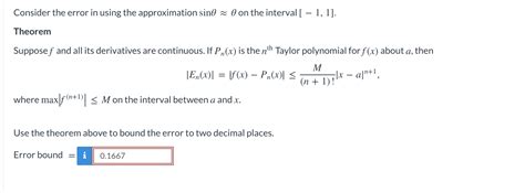 Solved Consider the error in using the approximation sinθθ Chegg