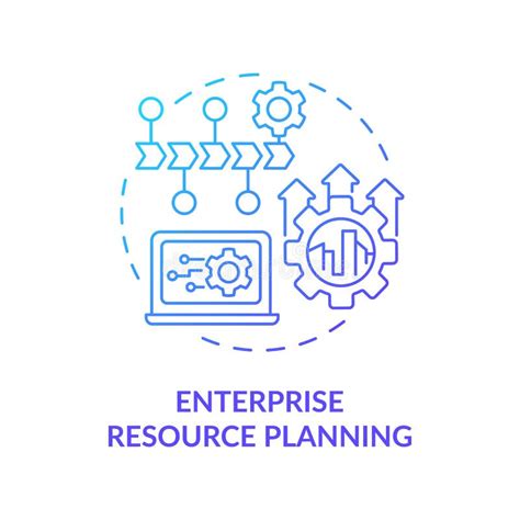 Enterprise Resource Planning Blue Gradient Concept Icon Stock Vector Illustration Of Resource