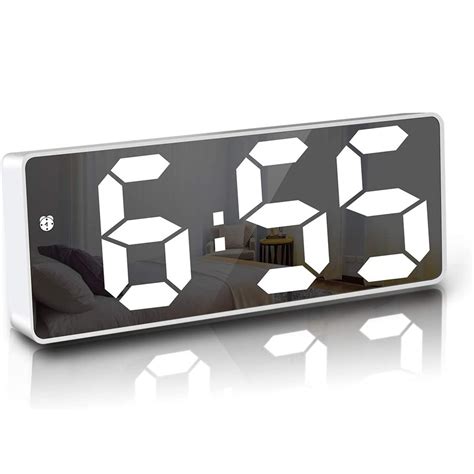 Digital Alarm Clock Large LCD Screen Alarm Time Calendar Temperature Display Modern Home Bedroom