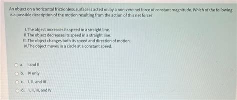 solved an object on a horizontal frictionless surface is