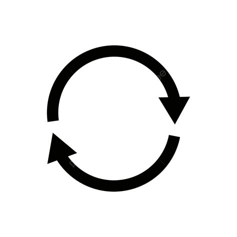 revitalize and restart vector graphics of recycle symbol and restart