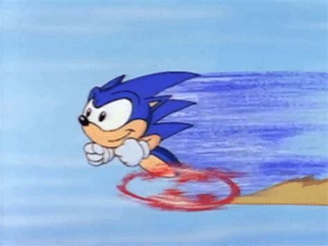 Sonic The Hedgehog Running Fast 