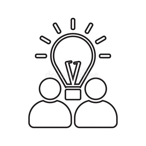 Brain Storming Outline Icon Line Art Vector Stock Vector