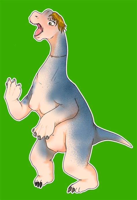 Rule 34 Blue Body Blue Scales Brachiosaurid Brachiosaurus Breasts Brown Hair Claws Dinosaur