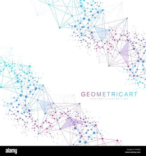 Structure Molecule And Communication Dna Atom Neurons Abstract Polygonal Structure With
