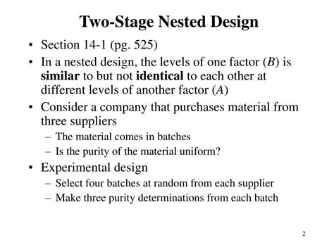 Ppt Design Of Engineering Experiments Part 10 Nested And Split Plot
