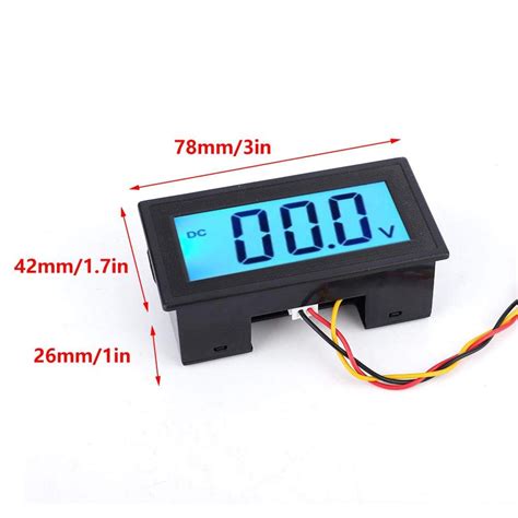 LCD DC Voltmeter YB D Digital Three Wire Voltage Meter Monitor Voltmeter LCD Display With