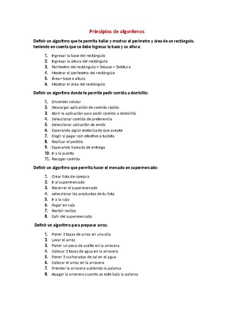 Principios De Algoritmos Semana 1 Principios De Algoritmos Definir Un Algoritmo Que Te Permita