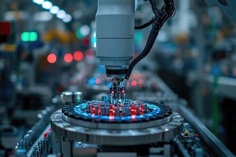 A Machine Processing Parts With Tools And Equipment In The Background