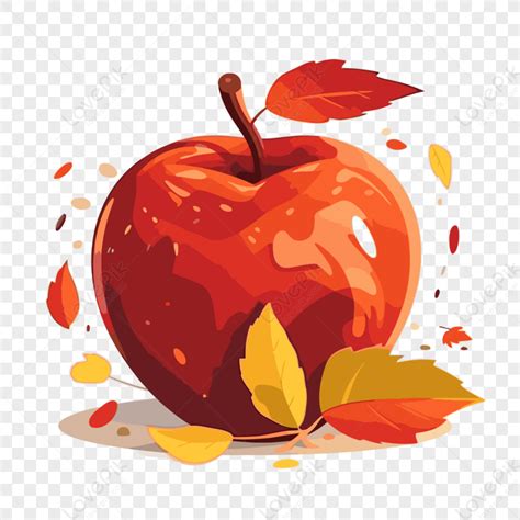 가을 사과 벡터상표만화클립 아트 Png 일러스트 무료 다운로드 Lovepik