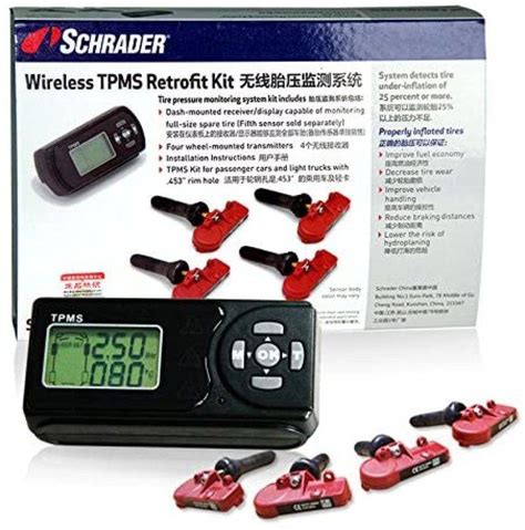 schrader tpms retrofit kit battery operated display fits most