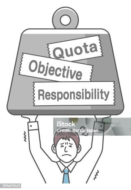 큰 무게 벡터 일러스트를 들고있는 사람 책임 할당량 등의 은유 개성 개념에 대한 스톡 벡터 아트 및 기타 이미지 개성 개념