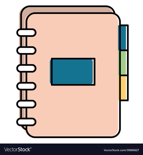 Office Notebook With Tabs Royalty Free Vector Image