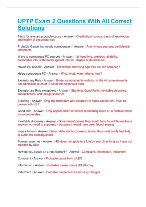 UPTP Exam Questions With All Correct Solutions UPTP Stuvia US