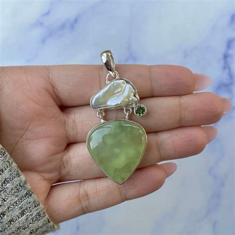 Prehnite Jewelry Buy Natural 925 Silver Prehnite Jewelry Online