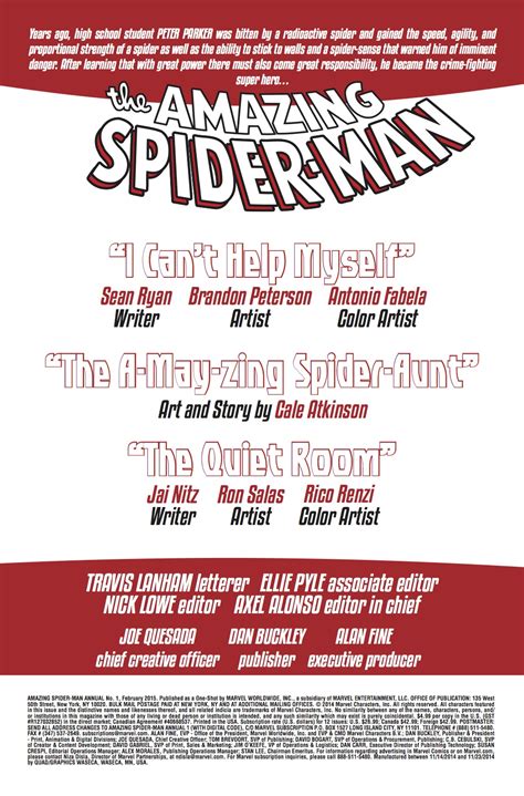 Exclusive Preview Amazing Spider Man Annual Th Dimension Comics Creators Culture