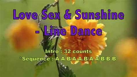Love Sex And Sunshine 陽光的愛 Line Dance Youtube