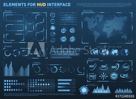 Futuristic Hud User Interface With Vector Elements