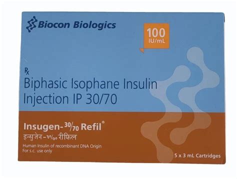Biphasic Isophane Insulin Injection Ip Strength 100 Iu At Best Price
