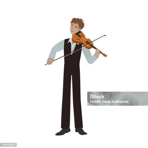 음악가는 바이올린을 연주합니다 클래식 음악 연주자 바이올린 연주 조정자 Classical Concert에 대한 스톡 벡터 아트 및 기타 이미지 Classical