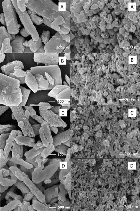 Sem Micrographs Of The Samples Before A B C D And After A 0 B 0