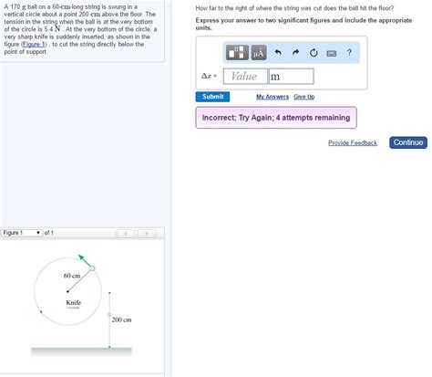 Solved A 170 G Ball On A 60 Cm Ong String Is Swung In A
