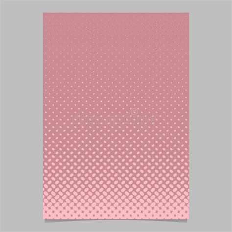Pink Halftone Ellipse Pattern Brochure Template Vector Poster