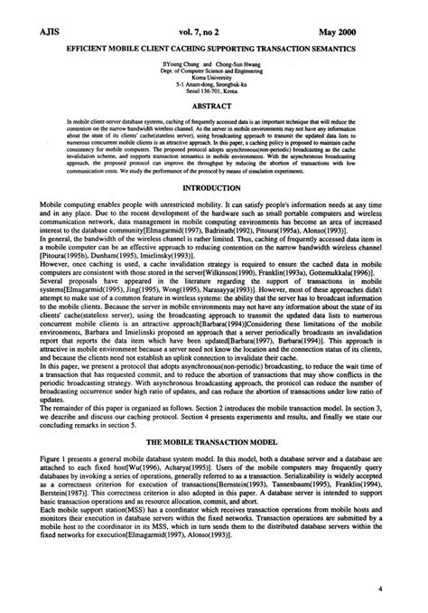 Pdf Efficient Mobile Client Caching Supporting Transaction Semantics