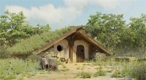 Grass Roofed Hovel Finished Projects Blender Artists Community