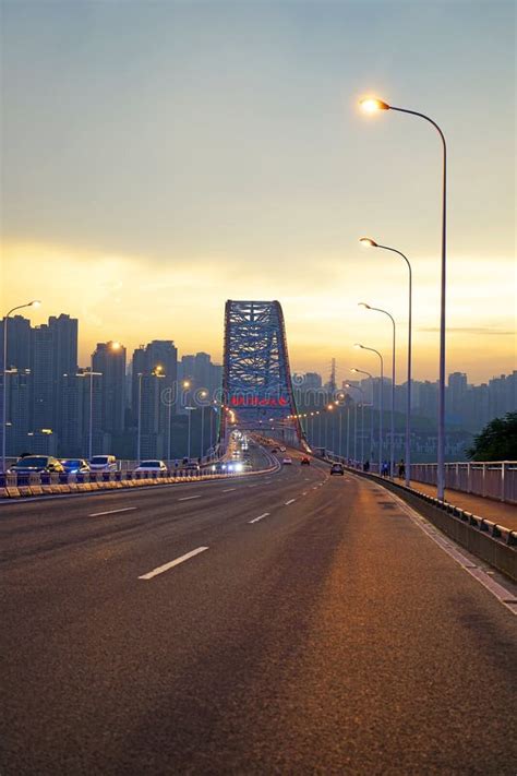 Chaotianmen Bridge At Night Editorial Photography Image Of Colorful